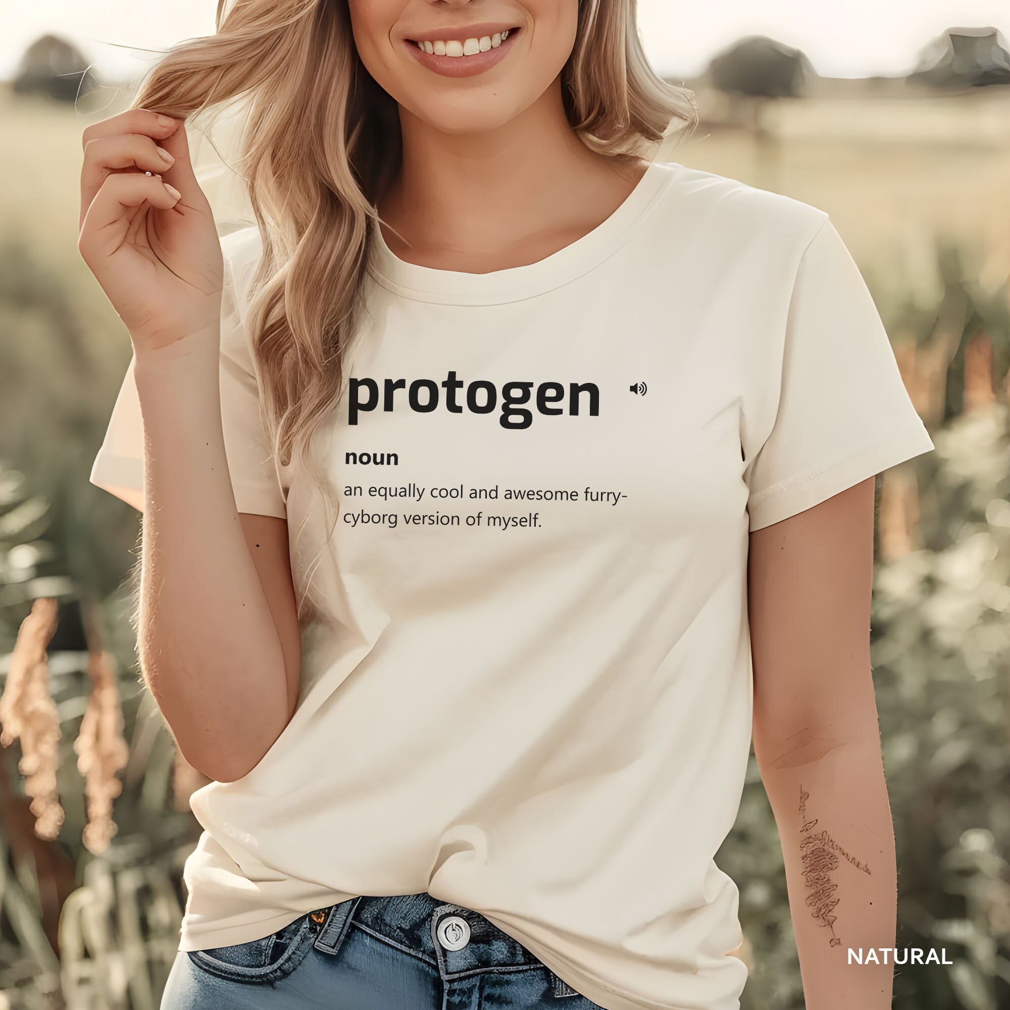 Protogen Meme Definition Shirt, Anthropomorphic Fursona Tshirt Gift for ...
