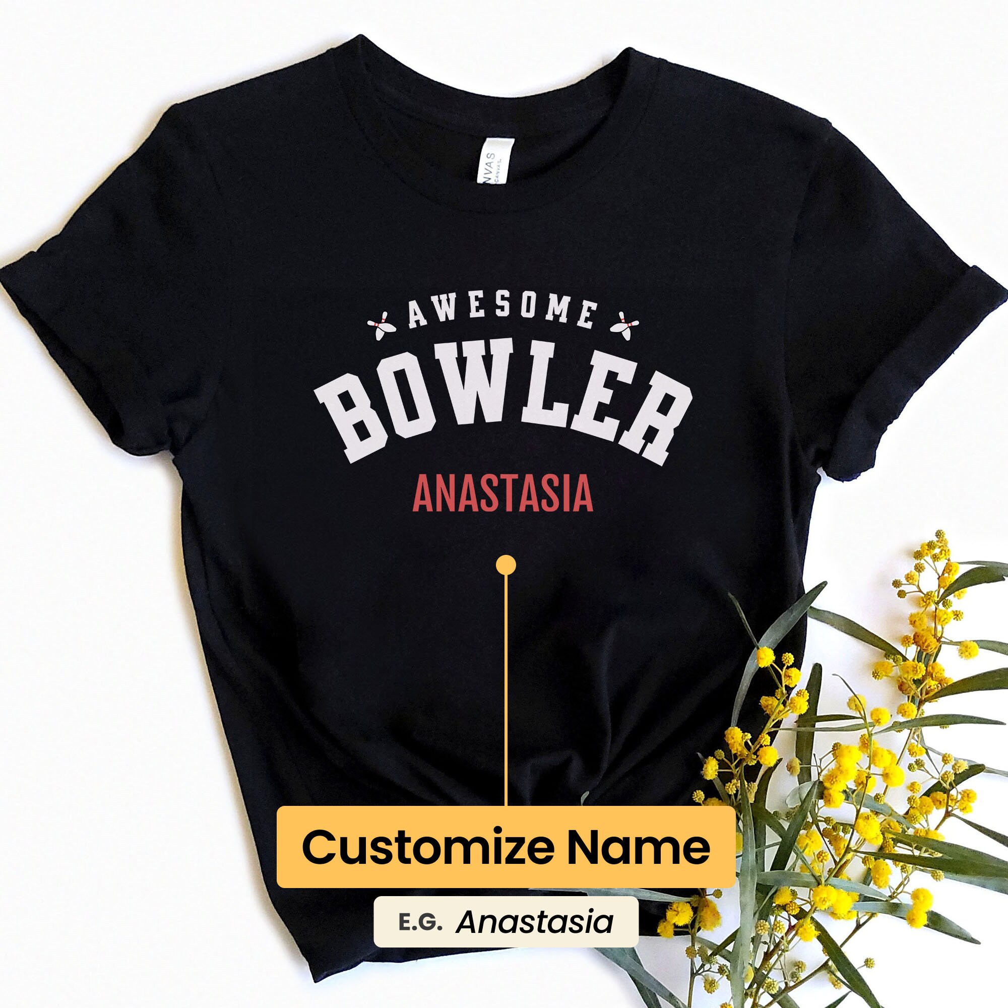 Custom Awesome Bowling Shirt, Bowling Coach Gift, Personalized Game Day ...