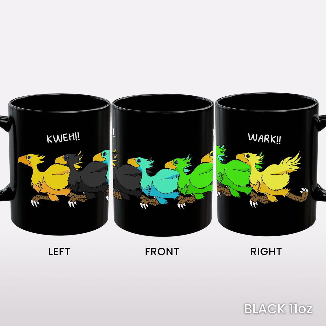 FFVII Chocobo Coffee Mug, FF7 Cortado Espresso Cup, Gaming Gift for Him ...