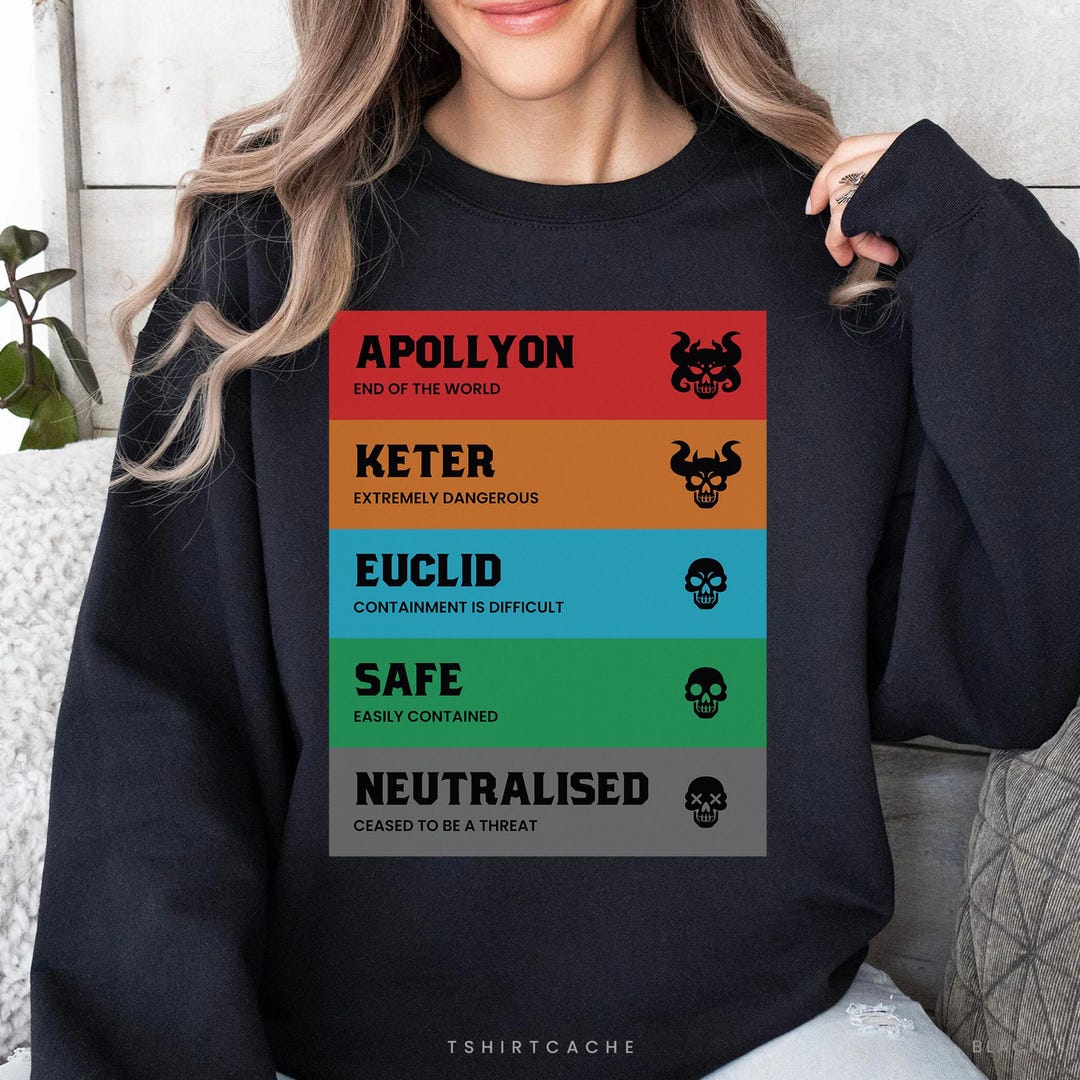 SCP Foundation Sweatshirt, SCP Logo Emblem Merch, Secure Contain ...