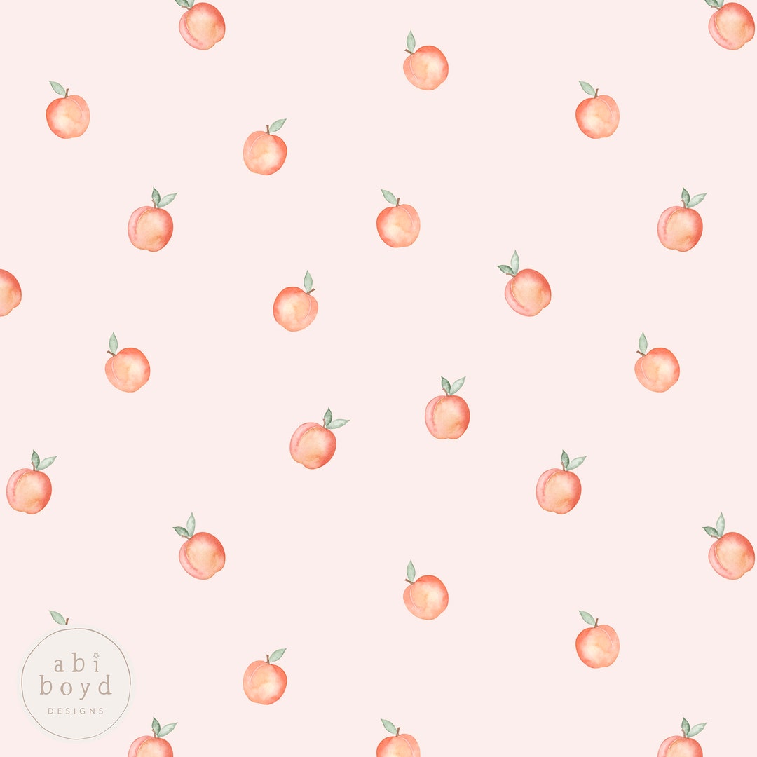 Simple Peach Seamless Pattern, Cute Peaches Repeating Pattern ...