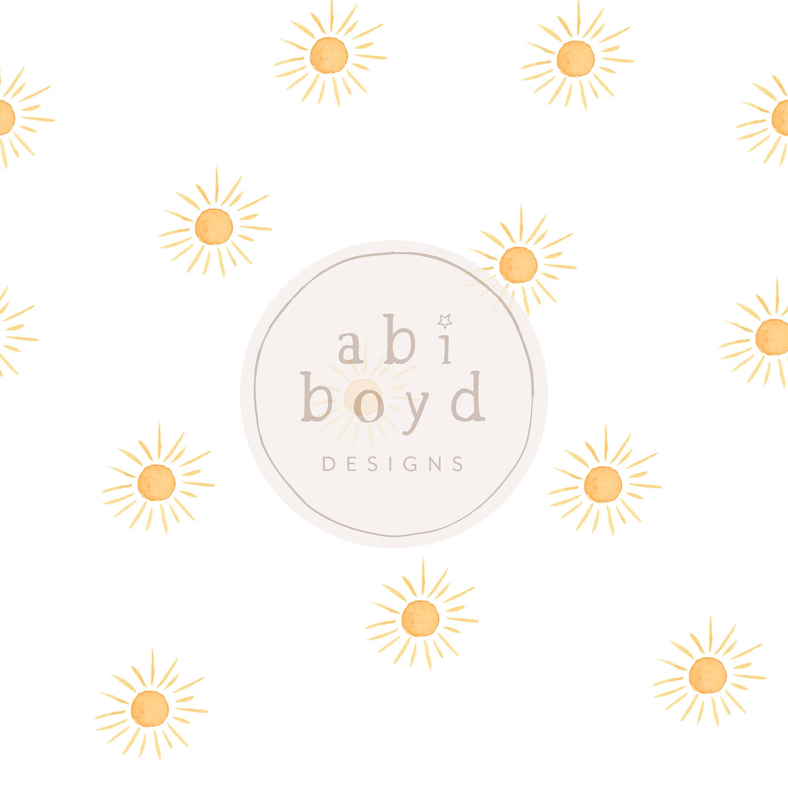 Simple Sun Seamless Pattern, Dainty Celestial Repeating Pattern ...