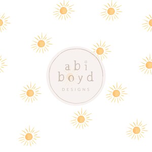 Simple Sun Seamless Pattern, Dainty Celestial Repeating Pattern ...