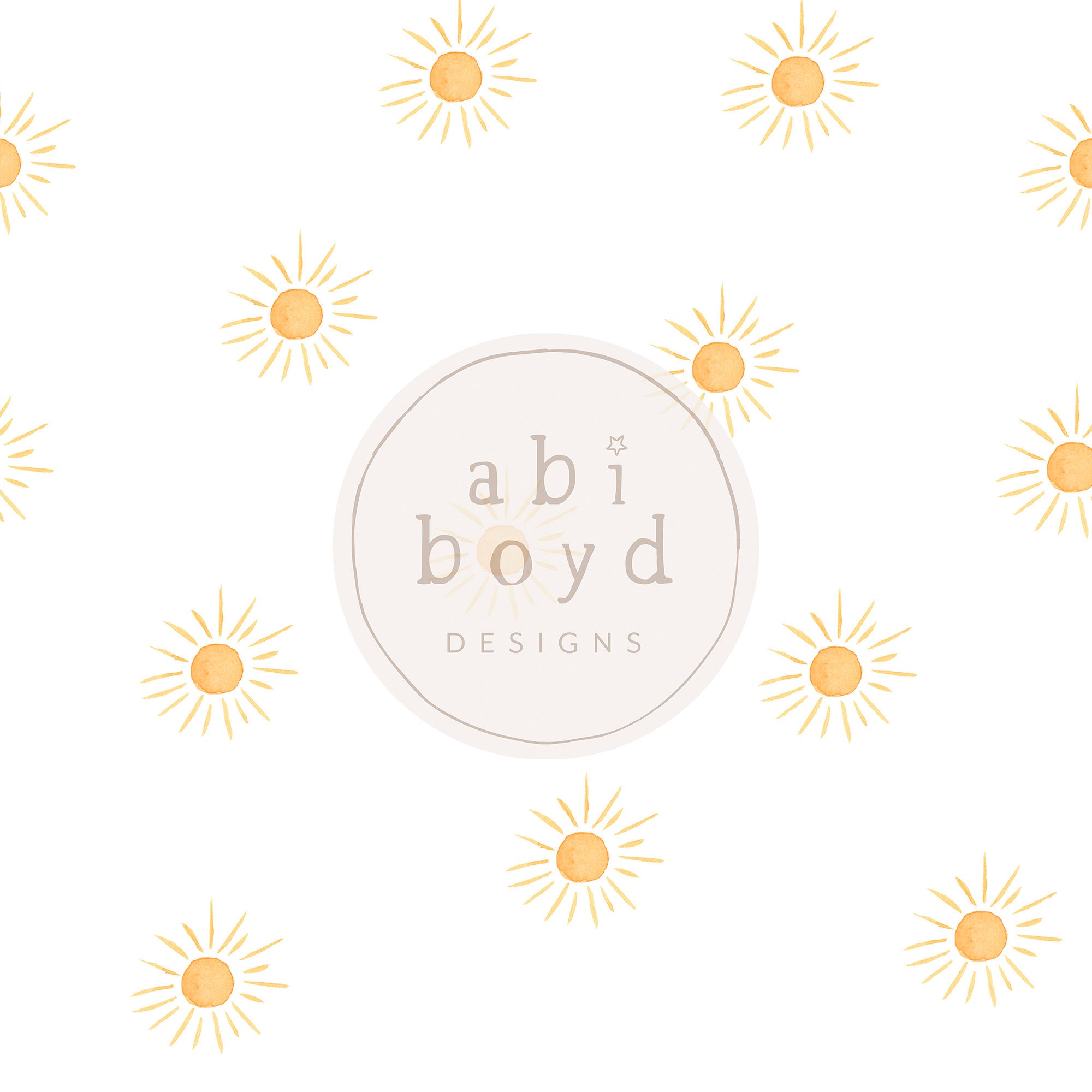 Simple Sun Seamless Pattern, Dainty Celestial Repeating Pattern ...