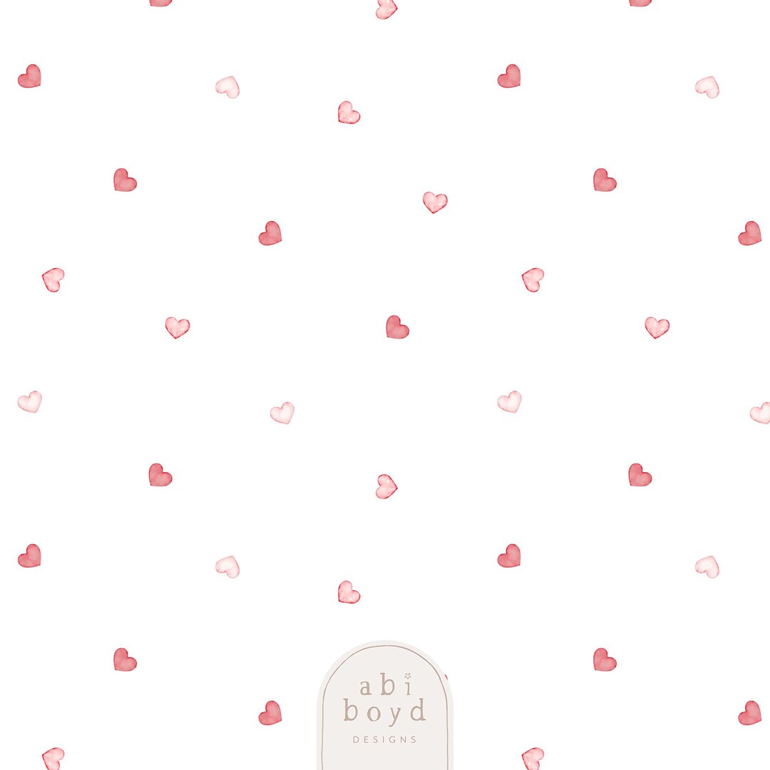 Heart Seamless Pattern, Valentine Hearts Seamless File, Heart Confetti ...