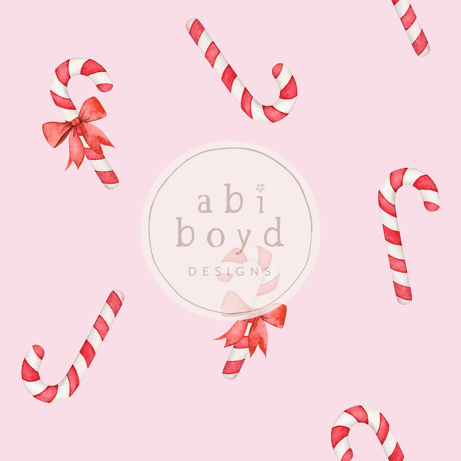 Christmas Candy Cane Seamless Pattern, Pink Candy Repeating Pattern ...