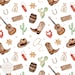 Seamless Western Cowboy Boot Pattern, Wild West Fabric Design, Texas ...