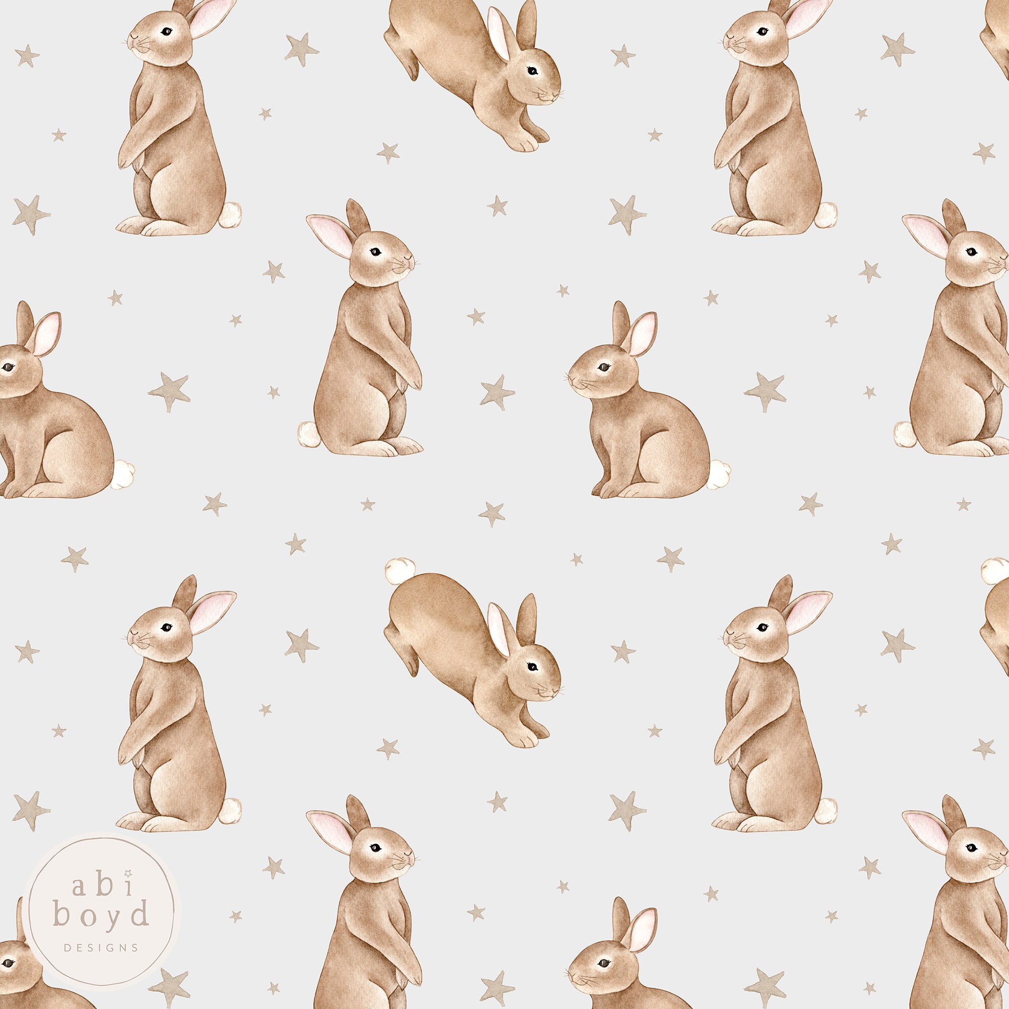 Bunny Rabbit Seamless Pattern, Seamless Fabric Design, Newborn Surface ...