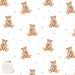 Teddy Bear Seamless Pattern, Simple Repeating Pattern, Vintage Teddies ...