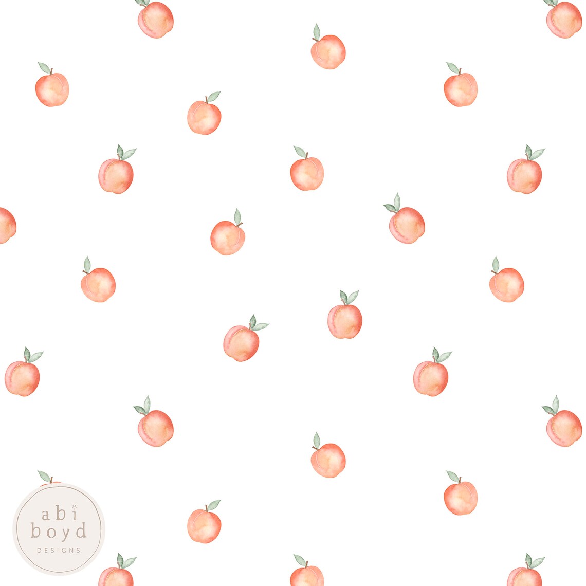 Simple Peach Seamless Pattern, Cute Peaches Repeating Pattern ...