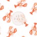 Lobster Seamless Pattern, Watercolor Lobster Repeat, Simple Nautical ...