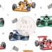 F1 Race Cars Seamless File, Racing Car Repeating Pattern, Formula 1 ...