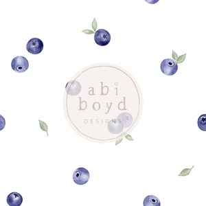 Simple Blueberries Seamless Pattern, Cute Blueberry Repeating Pattern ...