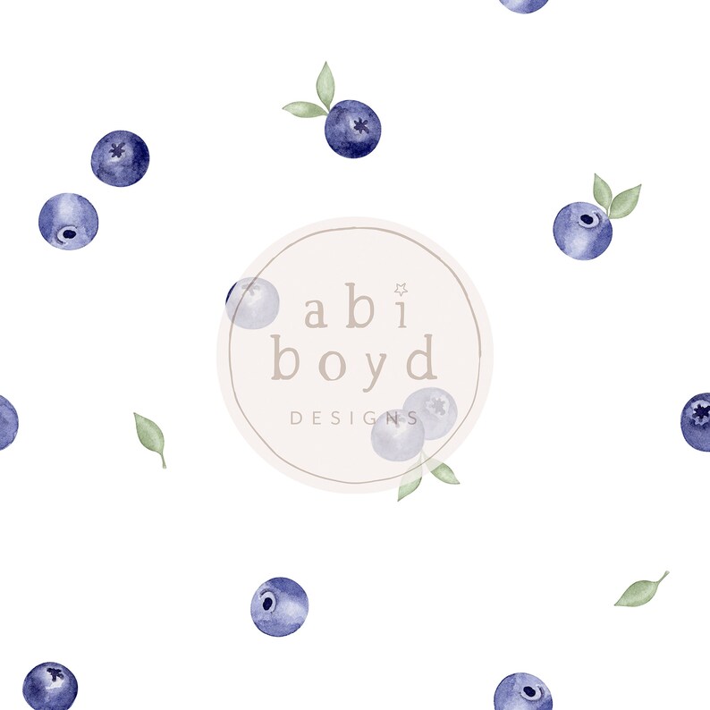 Simple Blueberries Seamless Pattern, Cute Blueberry Repeating Pattern ...