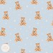 Teddy Bear Seamless Pattern, Simple Boys Teddy Repeating Pattern, Blue ...