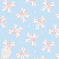 Coquette Bow Drippy Baseball Seamless Pattern Digital Paper for Fabric ...