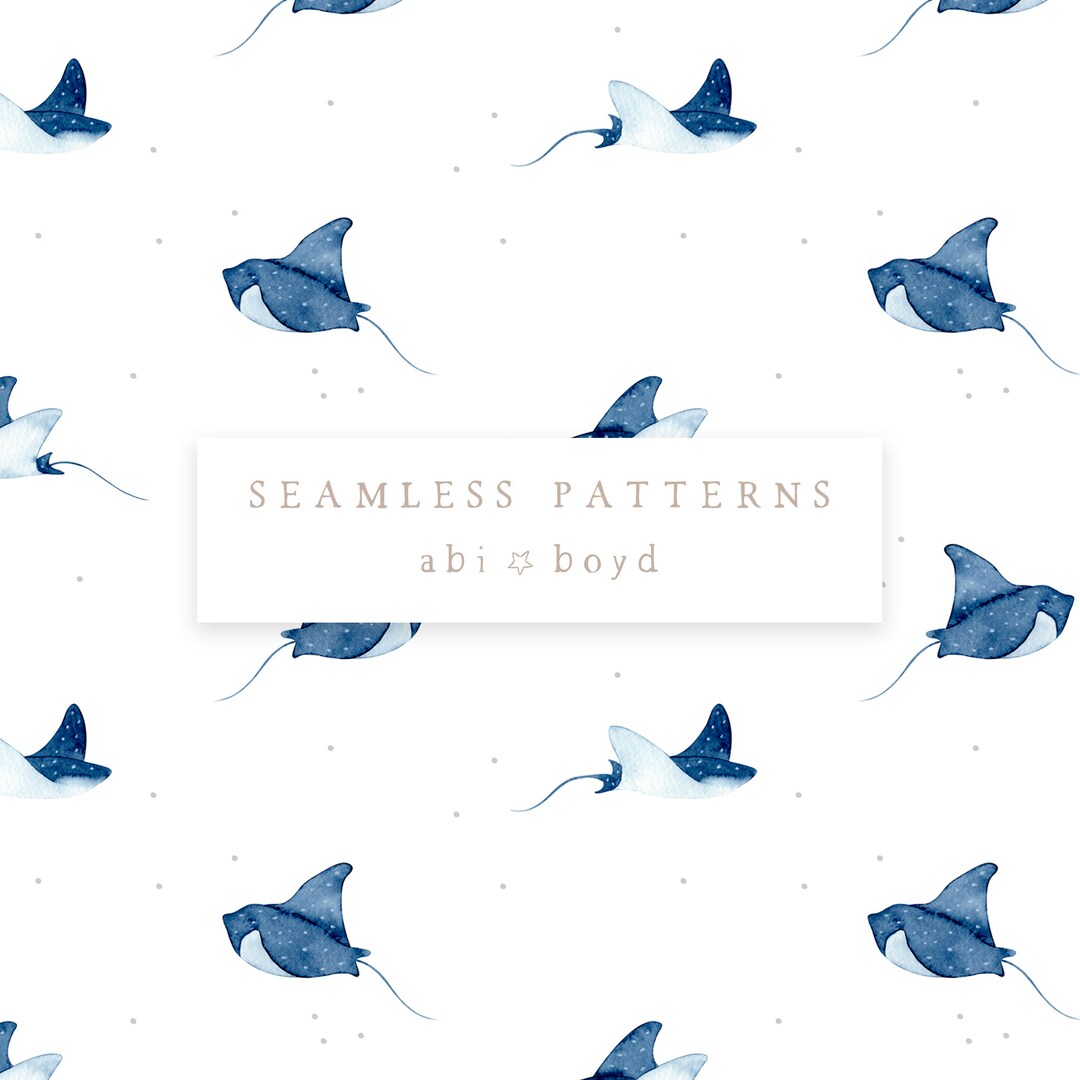 Sting Ray Pattern, Nautical Repeat Tile, Print for Fabric Printers ...