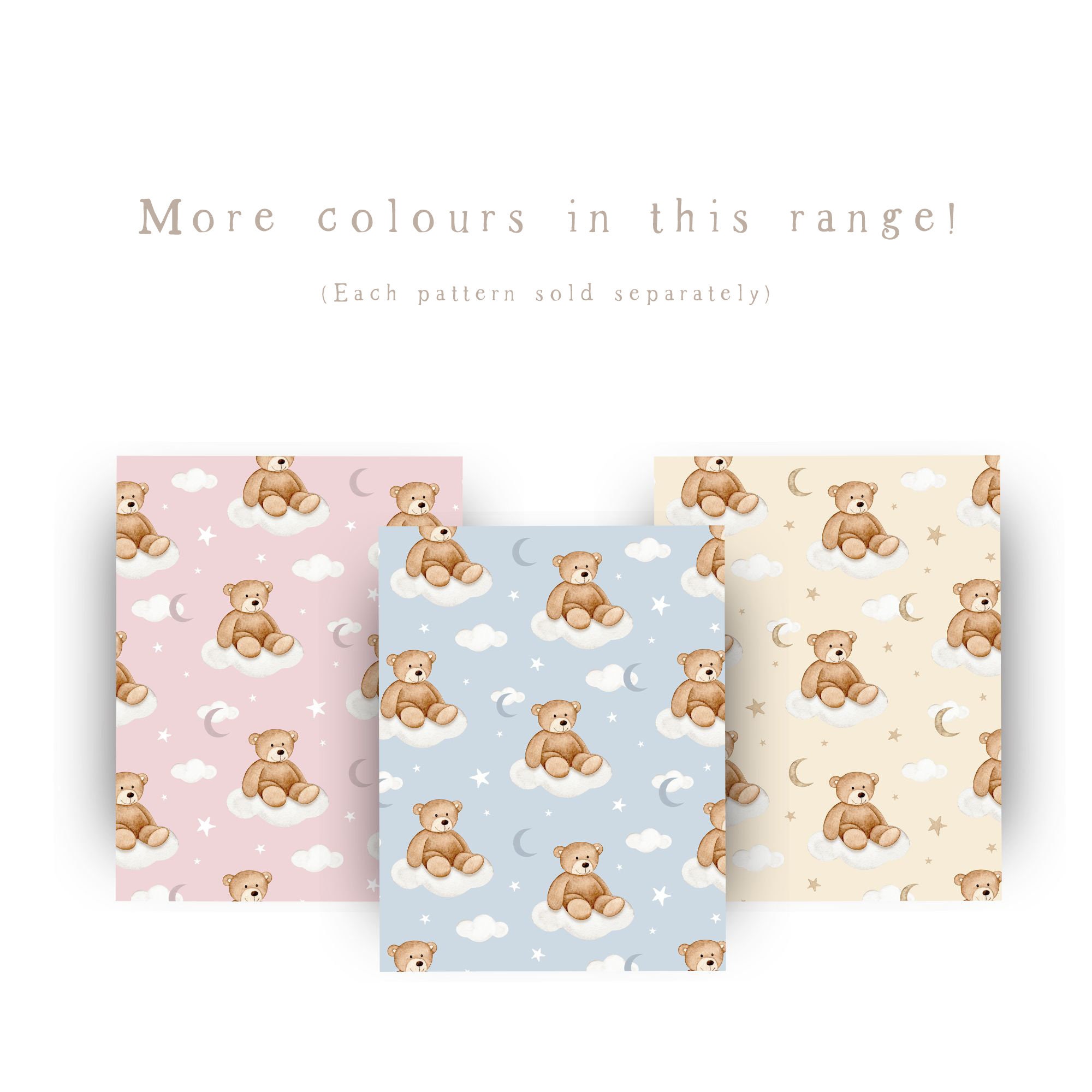 Teddy Bear Seamless Pattern, Repeating Pattern, Teddy Bear Fabric ...