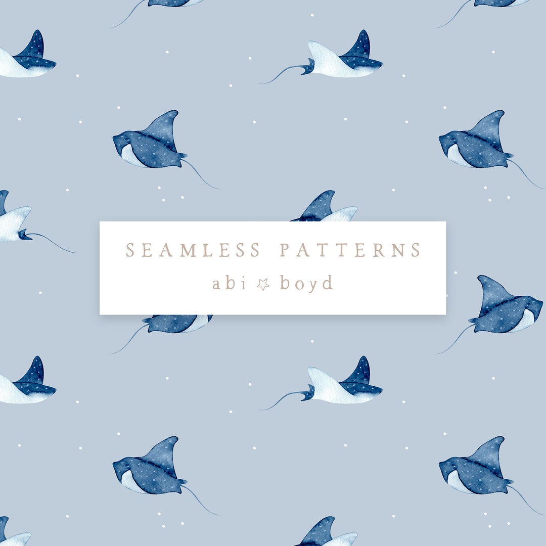 Sting Ray Pattern, Nautical Repeat Tile, Print for Fabric Printers ...