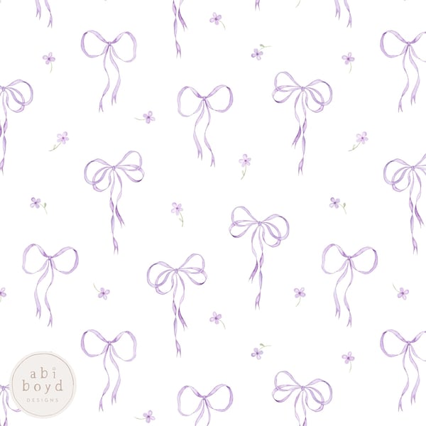 Purple Bow Wallpaper - Etsy