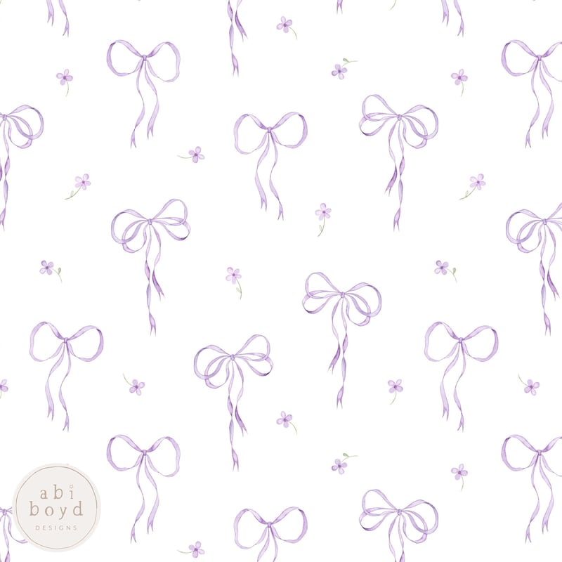 Purple Bow Wallpaper - Etsy