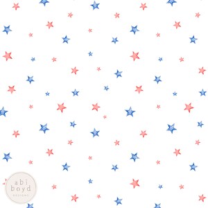 4th of July Stars Seamless Pattern / Fourth July Themed Repeat Tile ...