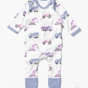 Girly Construction Seamless Pattern, Transport Design for Girls, Pink ...