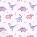 Girly Dinosaur Seamless Pattern, Baby Dino Repeating Pattern, Pink ...