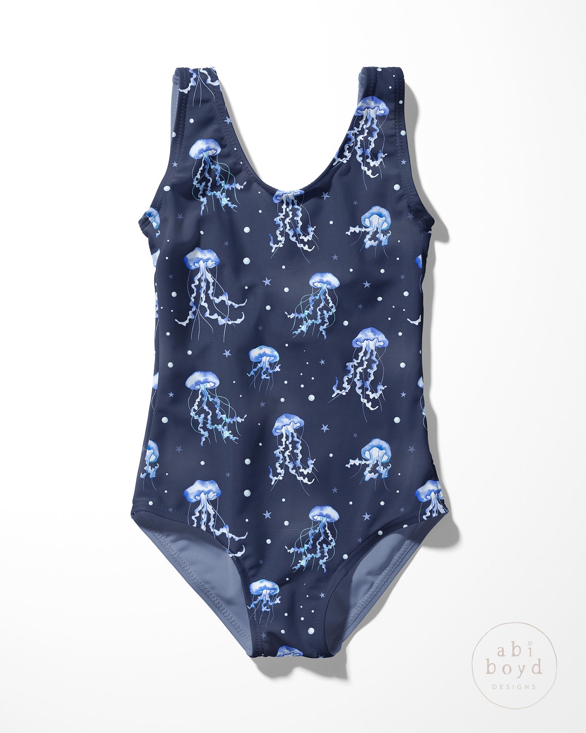 Blue Jellyfish Pattern, Ocean Theme Repeat Tile, Fabric Design, Summer ...