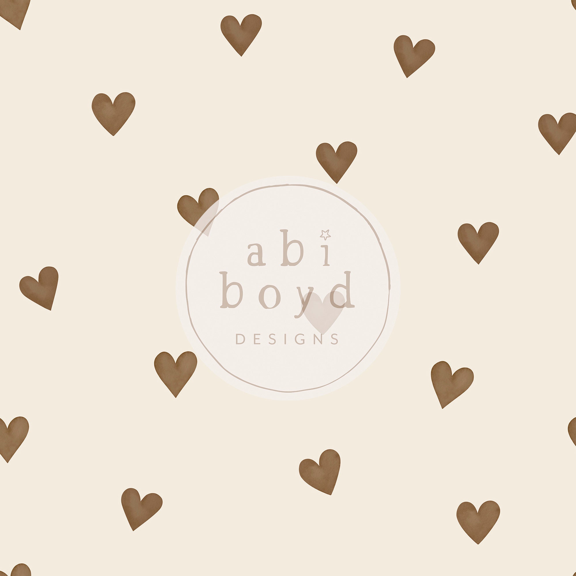 Chocolate Heart Seamless Pattern, Valentine Brown Hearts Fabric Design ...