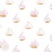Cute Pink Sail Boat Seamless Pattern, Simple Girly Nautical Fabric ...