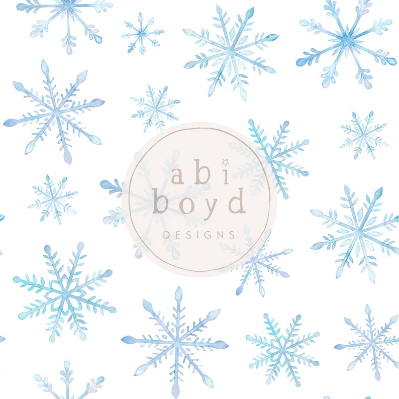 Winter Snowflake Seamless File, Frozen Repeating Pattern, Hand Drawn ...