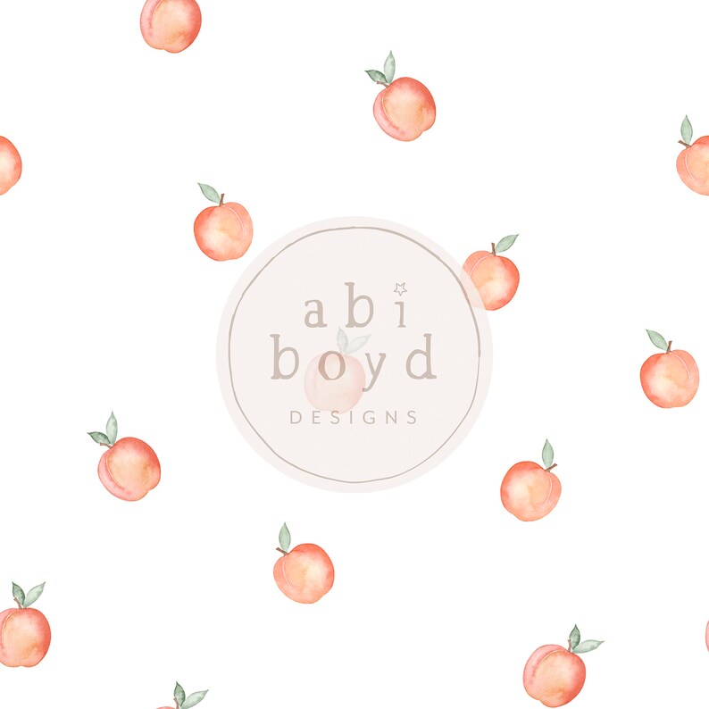 Simple Peach Seamless Pattern, Cute Peaches Repeating Pattern ...