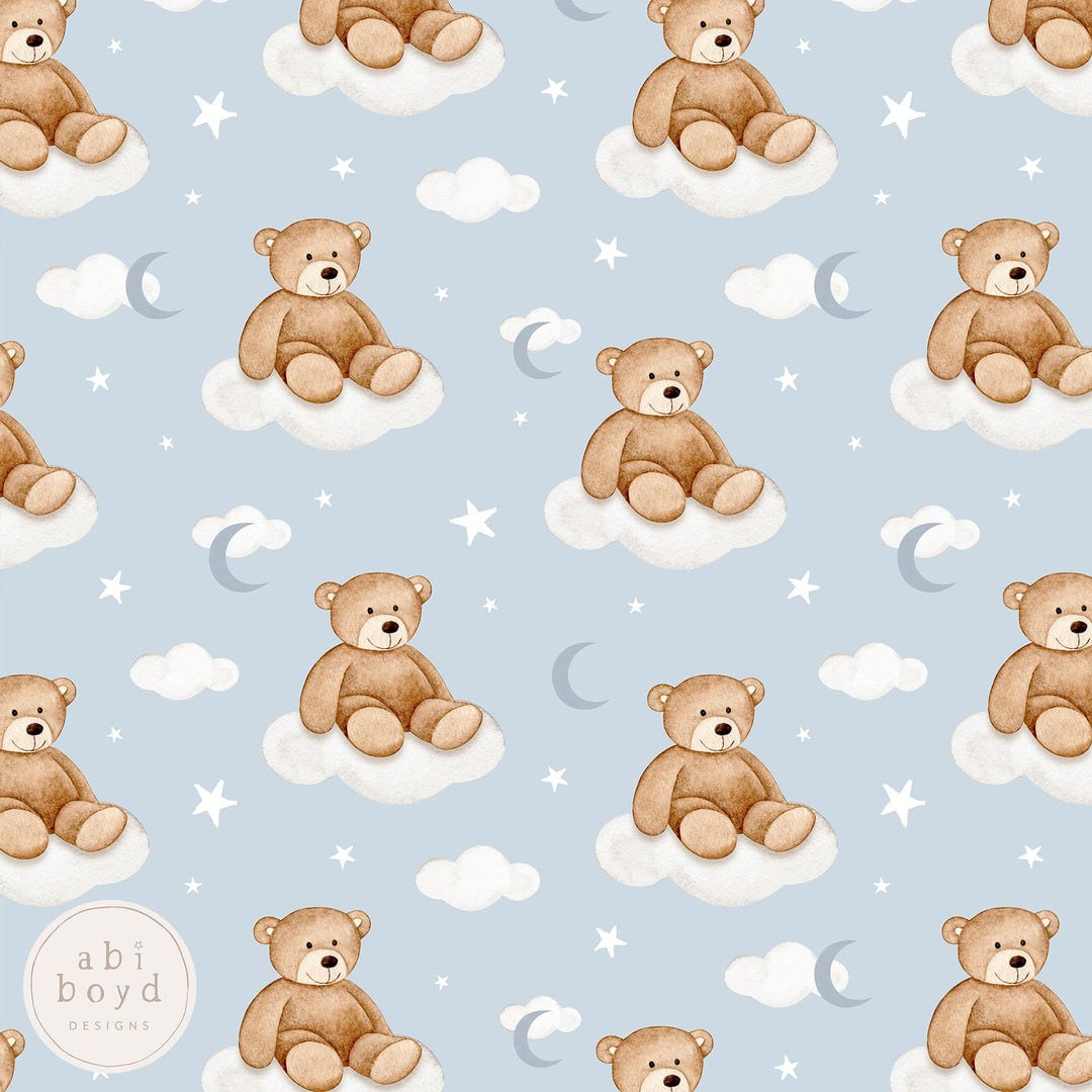 Teddy Bear Seamless Pattern, Repeating Pattern, Teddy Bear Seamless ...