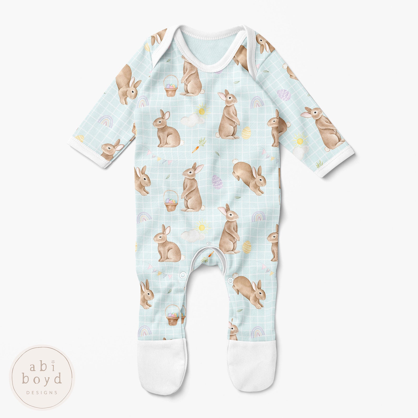 Easter Bunny Seamless Pattern, Cute Rabbit Repeating Pattern, Spring ...