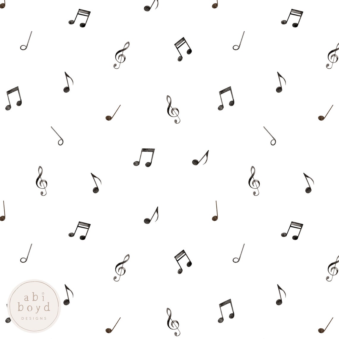 Music Notes Seamless Pattern / Musical Notes Repeating Pattern ...