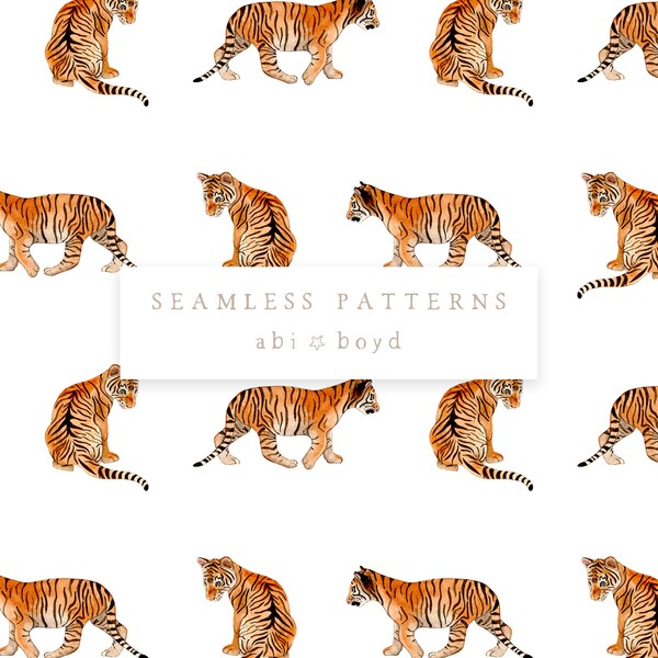 Repeat Tiger Pattern - Etsy