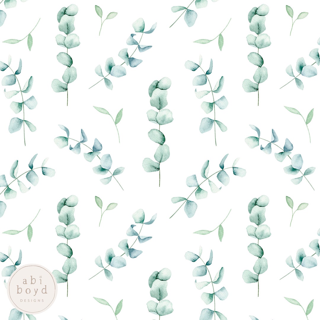 Eucalyptus Seamless Pattern for Commercial Use, Neutral Seamless ...