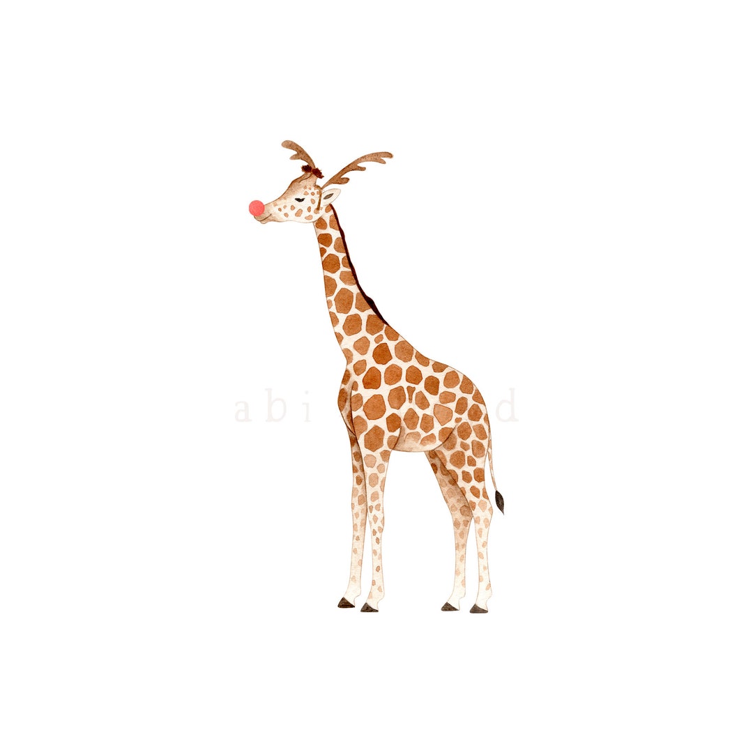 Christmas Giraffe PNG Sublimation File, Rudolph Giraffe, Kids Png Files ...