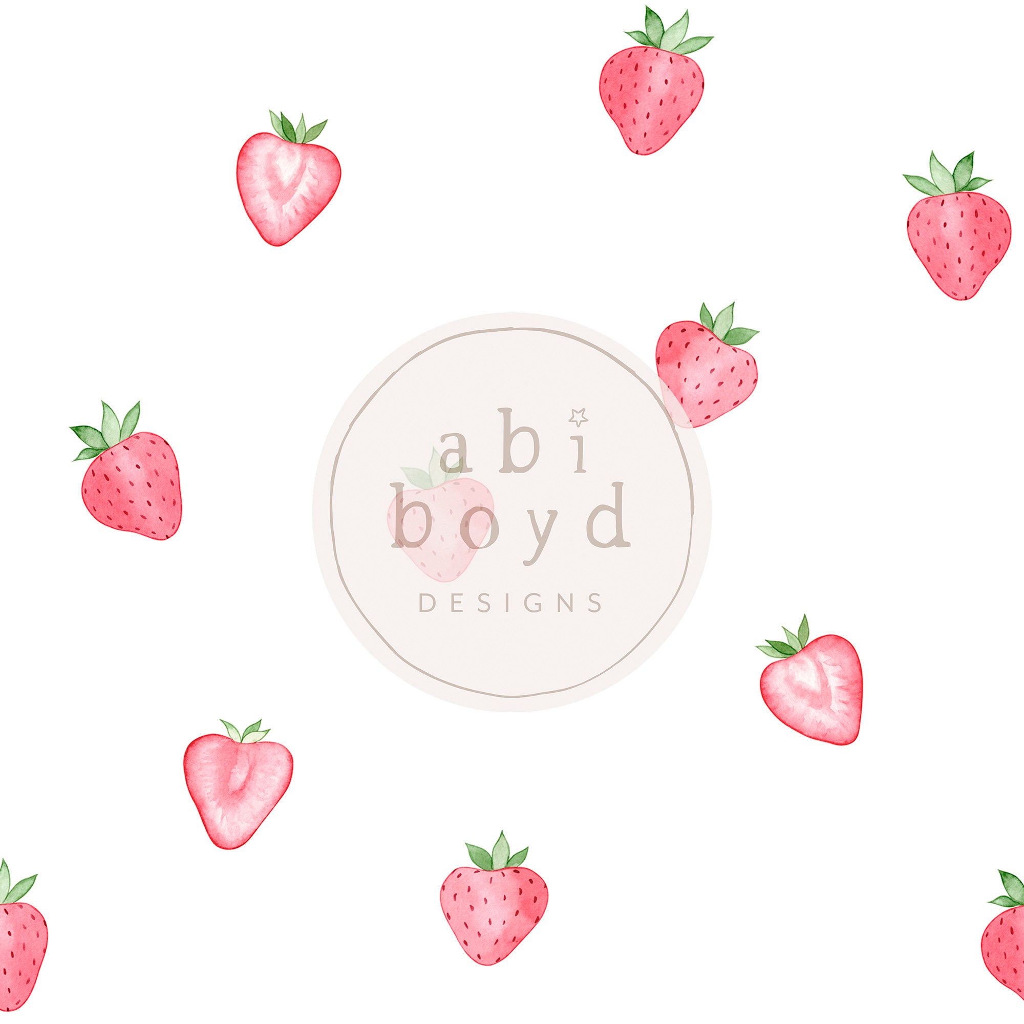 Simple Strawberry Seamless Pattern, Cute Strawberries Repeating Pattern ...