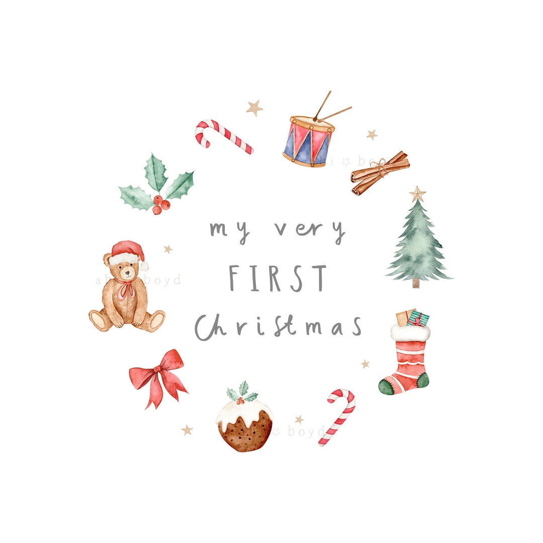 My Very First Christmas PNG Sublimation File, Baby's First Christmas ...