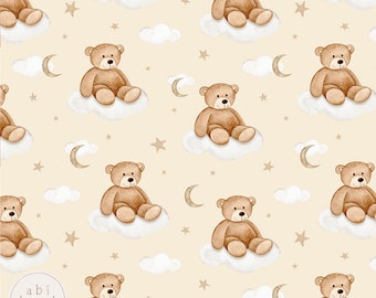 Bear Teddy Seamless Fabric Design, Repeat Tile, Pattern Lunoe - Etsy