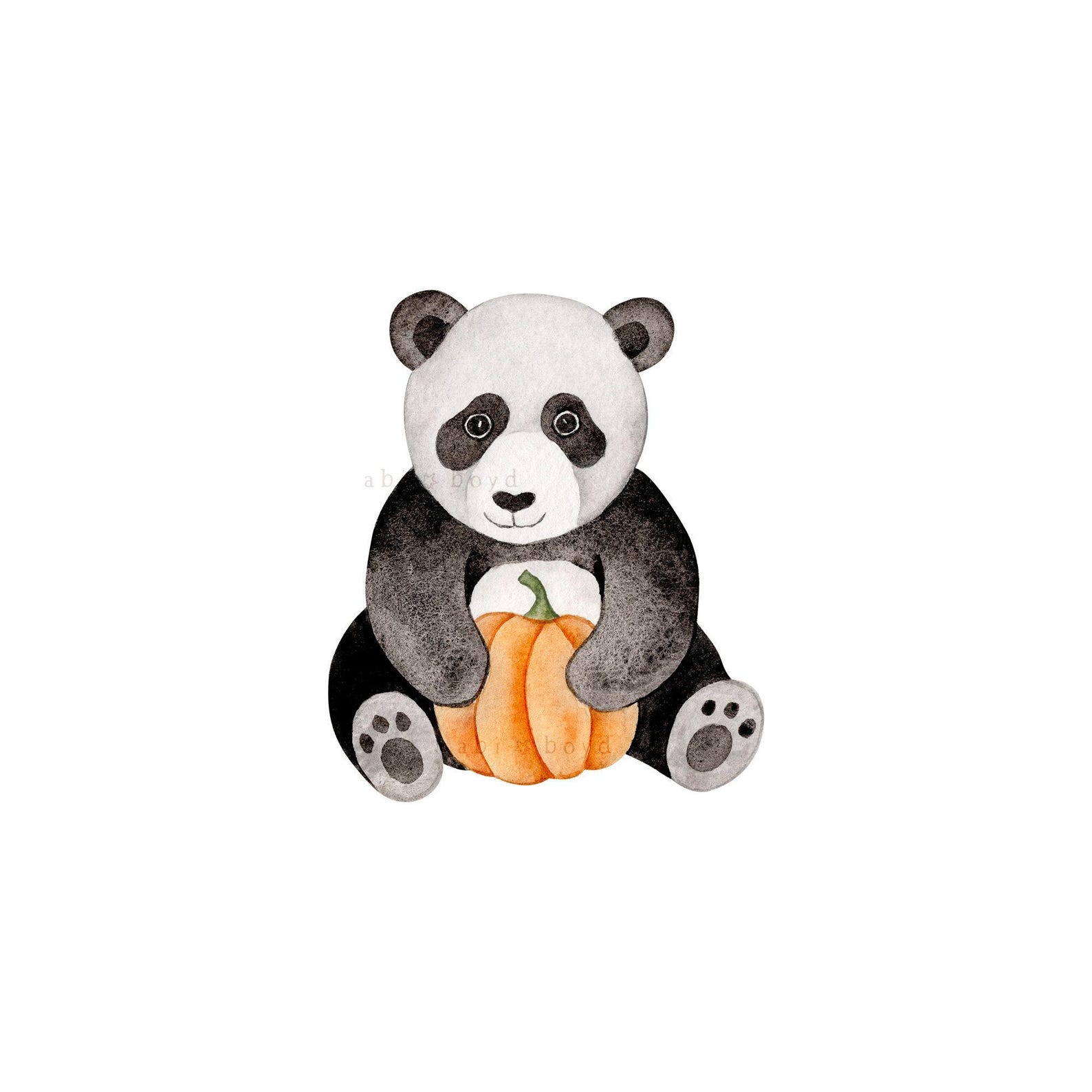 Cute Halloween PNG / Panda and Pumpkin Sublimation File / Spooky Heat ...