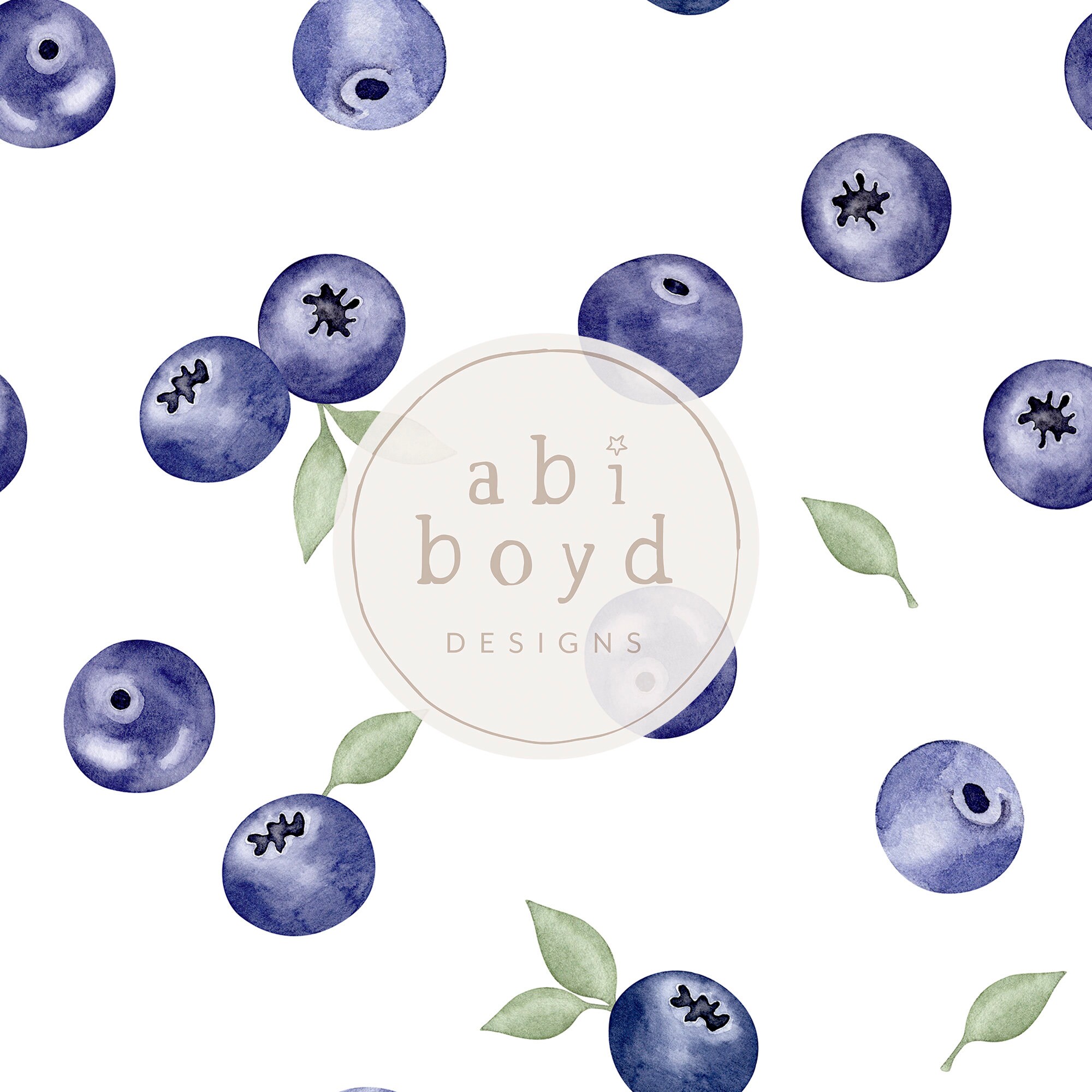 Watercolor Blueberries Seamless File, Simple Blueberry Repeating ...