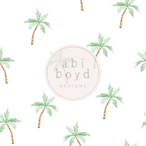 Palm Tree Seamless Pattern / Simple Summer Repeating Pattern ...