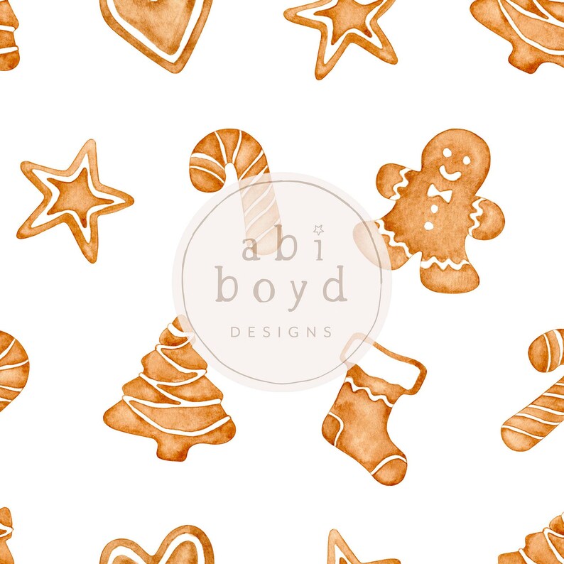 Christmas Gingerbread Seamless File, Cute Christmas Repeating Pattern ...