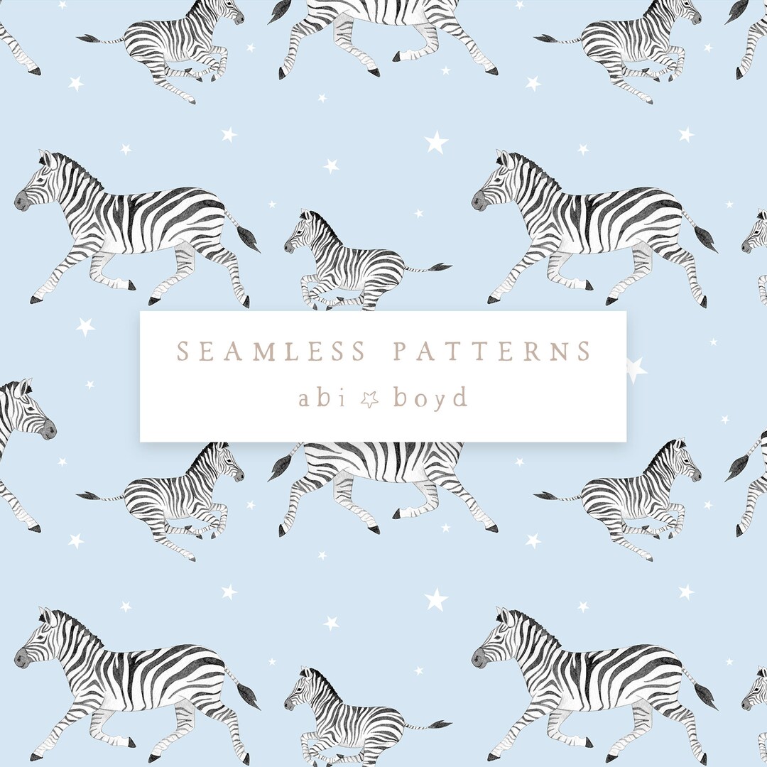 Zebra Seamless Pattern, Safari Repeat Tile, Surface Pattern, Digital ...