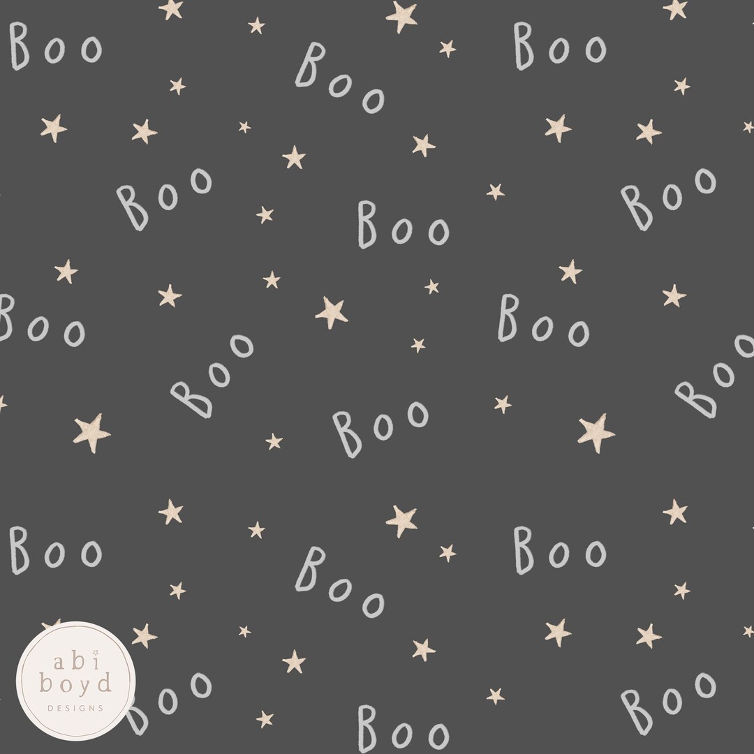 Cute Halloween Seamless File, Boo Repeating Pattern, Spooky Fabric ...