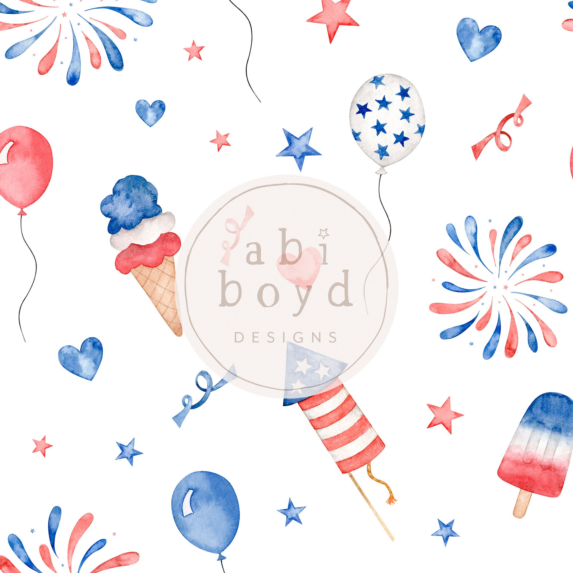 Fourth of July Seamless Pattern / 4th July Themed Repeat Tile ...