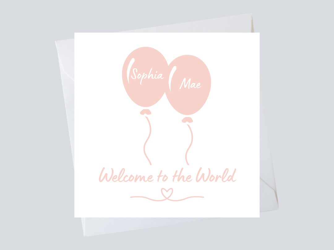 New Born Baby Cards Congratulations Card Personalised Baby - Etsy